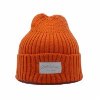 China Custom Knit Beanie Hats 58cm Unisex Winter Acrylic Thickened Pullover Cap for sale