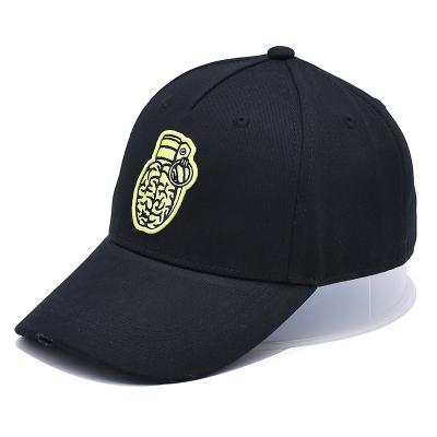 China ACE 5 Panel Camper Sport Cap Black Custom Logo Flat Curve Peak Eyelets 2 4 6 None for sale
