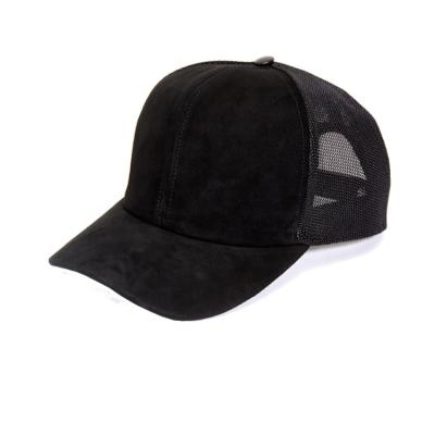 China 6 Eyelets Six Panel Constructured Embroidered Trucker Baseball Cap Match The Fabric Color for sale