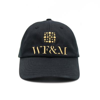 China Custom Embroidered Logo Dad Hat 6 Panel Unisex Sports Cap 58-60cm Polyester for sale