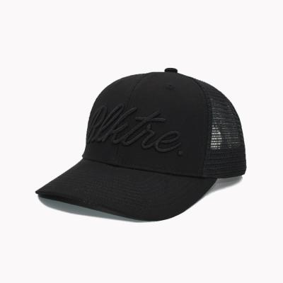 China Custom 6 Panel Trucker Cap 100% Cotton Snapback with 3D Embroidery for sale