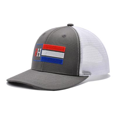 China Pre curved Richardson 112 Trucker Hats 6 Panel Flat Embroidery Custom Logo for sale