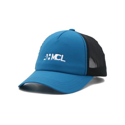 China Custom Logo 5 Panel Trucker Cap Unisex Cotton Mesh Snapback Hat 300 PCS MOQ for sale