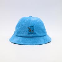 China Custom Terry Cloth Bucket Hat Wide Brim Unisex Outdoor Fisherman Hat with 3D Embroidery Logo for sale
