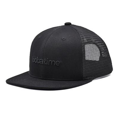 China Custom 6 Panel Unisex Trucker Cap Cotton Front Mesh Back Snapback ACE0805 for sale