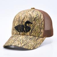 China Custom 6 Panel Trucker Mesh Cap with 3D Embroidery Cotton Front Curved Brim for All Seasons for sale
