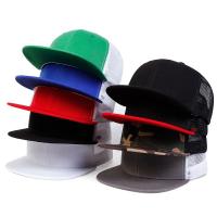 China Custom 6 Panel Trucker Cap Cotton Front Snapback Unisex Plain Mesh Hat for sale