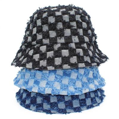 China Custom Logo Denim Fisherman Bucket Hat ACE1122 Breathable Lightweight Unisex for sale