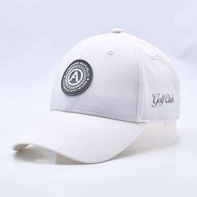 China Custom Reflective Logo Quick-Dry Waterproof 6 Panel Golf Hat Low Profile Adjustable Sport Cap for sale