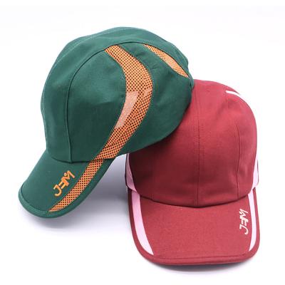 China Custom Logo Mesh Running Cap Breathable Curved Brim Sports Hat 6 Eyelets One Size for sale