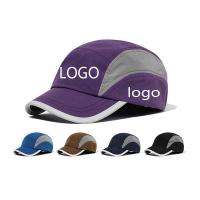 China Custom Sport Cap ACE25614 Quick Dry Breathable Unstructured Low Profile Pre-curved Visor Adjustable for sale