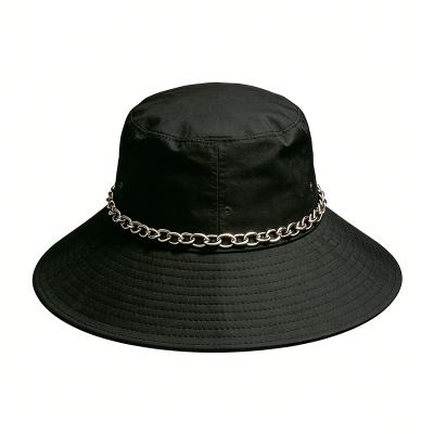 China 100% Cotton Wide Brim Fisherman Bucket Hat Custom Logo Outdoor Sun Protection for sale