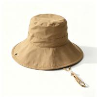 China Recycled Fisherman Bucket Hat 100% Cotton Lining Wide Brim Sun Protection for sale