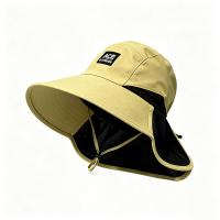 China Cotton Fisherman Bucket Hat Wide Brim Sun Protection Outdoor Vacation Style Custom Logo for sale