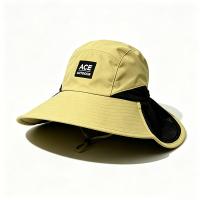 China Cotton Fisherman Bucket Hat Wide Brim Sun Protection Outdoor Vacation Style Custom Logo for sale