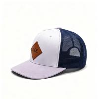 China 6 Panel Trucker Cap Cotton Sweatband Plastic Snapback Closure Unisex Adjustable 58cm for sale