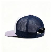 China 6 Panel Trucker Cap Cotton Sweatband Plastic Snapback Closure Unisex Adjustable 58cm for sale