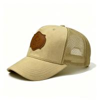 China Custom 6 Panel Trucker Cap High Profile Cotton Front Mesh Back Adjustable Snapback for sale