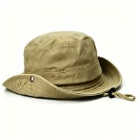 China Cotton Fisherman Bucket Hat Wide Brim Sun Protection Outdoor Hiking Cap for Adults for sale