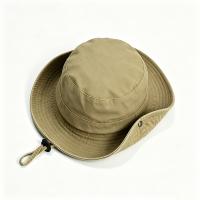 China Cotton Fisherman Bucket Hat Wide Brim Sun Protection Outdoor Hiking Cap for Adults for sale