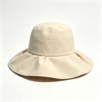 China 100% Cotton Fisherman Bucket Hat Wide Brim Outdoor Sun Protection Recycle Fabric One Size for sale