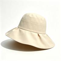 China 100% Cotton Fisherman Bucket Hat Wide Brim Outdoor Sun Protection Recycle Fabric One Size for sale