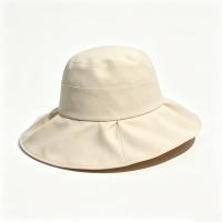 China 100% Cotton Fisherman Bucket Hat Wide Brim Outdoor Sun Protection Recycle Fabric One Size for sale