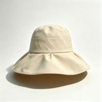 China 100% Cotton Fisherman Bucket Hat Wide Brim Outdoor Sun Protection Recycle Fabric One Size for sale