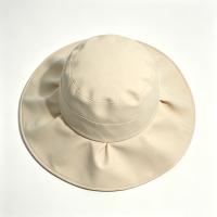 China 100% Cotton Fisherman Bucket Hat Wide Brim Outdoor Sun Protection Recycle Fabric One Size for sale