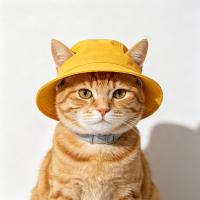 China Cotton Pet Cat Hat with Velcro Strap Closure for Small Dogs and Cats 50g for sale