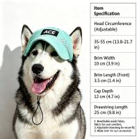 China Adjustable Cotton Pet Hat for Small Dogs with Velcro Strap S M L Sizes for sale