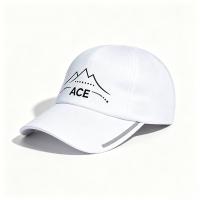 China Custom Sport Cap Unstructured Breathable Polyester Sweatband Adjustable One Size Fits All Pre-curved Visor for sale