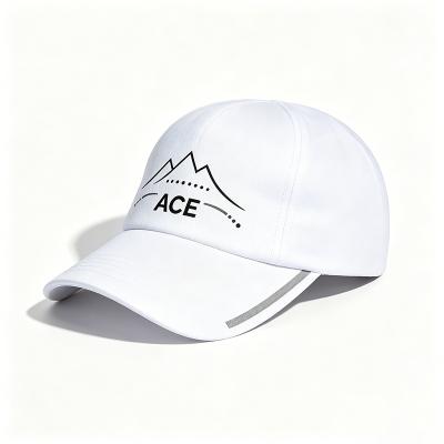 China Custom Sport Cap Unstructured Breathable Polyester Sweatband Adjustable One Size Fits All Pre-curved Visor for sale