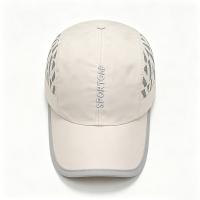 China Custom Sport Cap One Size Fits All Breathable Polyester Adjustable Strapback UV Protection Cap for sale