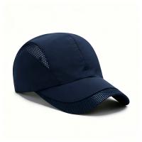 China Custom Sport Cap with Velcro Buckle Closure Breathable Polyester Sweatband Unstructured Low Profile for sale