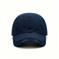 China Custom Sport Cap with Velcro Buckle Closure Breathable Polyester Sweatband Unstructured Low Profile for sale