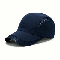 China Custom Sport Cap with Velcro Buckle Closure Breathable Polyester Sweatband Unstructured Low Profile for sale