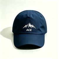 China Custom Sport Cap Low Profile Curve Brim 6 Eyelets Breathable Polyester One Size Fits All for sale