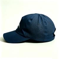 China Custom Sport Cap Low Profile Curve Brim 6 Eyelets Breathable Polyester One Size Fits All for sale