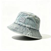 China 100 Percent Cotton Fabric Fishing Bucket Hat One Size Durable Lightweight Comfortable Outdoor Headwear For Sun Protection for sale