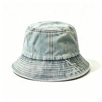 China 100 Percent Cotton Fabric Fishing Bucket Hat One Size Durable Lightweight Comfortable Outdoor Headwear For Sun Protection for sale