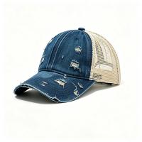 China High Profile 6 Panel Trucker Cap featuring cotton fabric ideal for outdoor activities casual fashion and team branding for sale