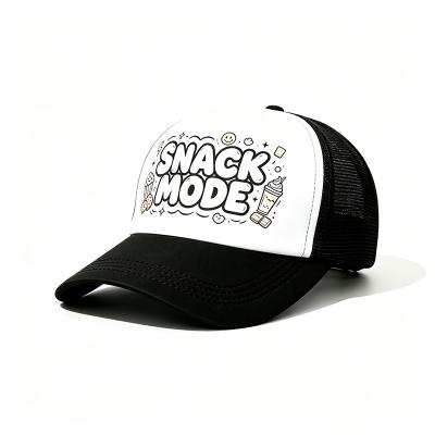 China Curved 6 Panel Trucker Cap Plastic Snapback Closure Customized Ideal for Campaigns Team Uniforms and Casual Wear for sale