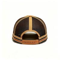 China 6 Panel Constructed Trucker Mesh Cap Featuring Breathable Mesh Back Adjustable Snap Closure Ideal for Events and Uniforms for sale