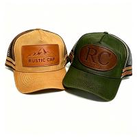 China 6 Panel Constructed Trucker Mesh Cap Featuring Breathable Mesh Back Adjustable Snap Closure Ideal for Events and Uniforms for sale