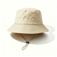 China Recycled Sustainable Materials Fisherman Bucket Hat with 100% Cotton Lining and Wide Brim Sun Protection for sale