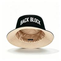 China 100% Cotton Recycled Fabric Fisherman Bucket Hat with One Size Crown for Outdoor Sun Protection for sale
