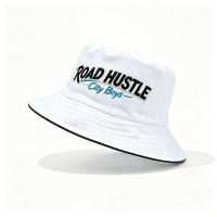 China 100% Cotton Recycled Fabric Fisherman Bucket Hat with One Size Crown for Outdoor Sun Protection for sale