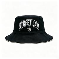 China 100% Cotton Recycled Fabric Fisherman Bucket Hat with One Size Crown for Outdoor Sun Protection for sale