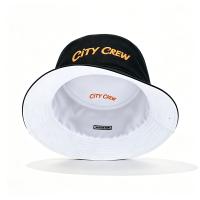 China 100% Cotton Recycled Fabric Fisherman Bucket Hat with One Size Crown for Outdoor Sun Protection for sale